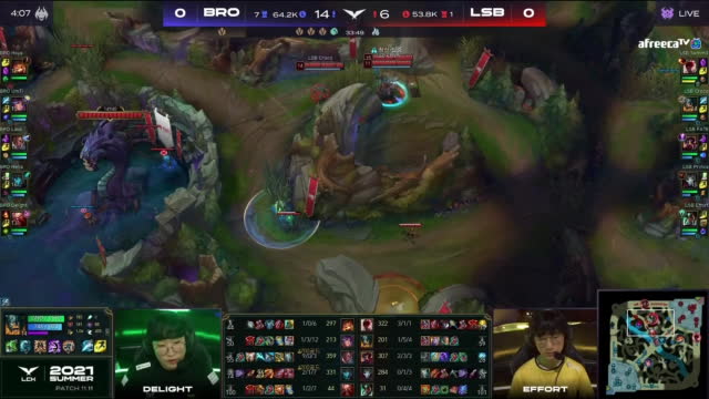 [클립][BRO vs LSB] 2021 LCK Summer Split | 아프리카TV VOD