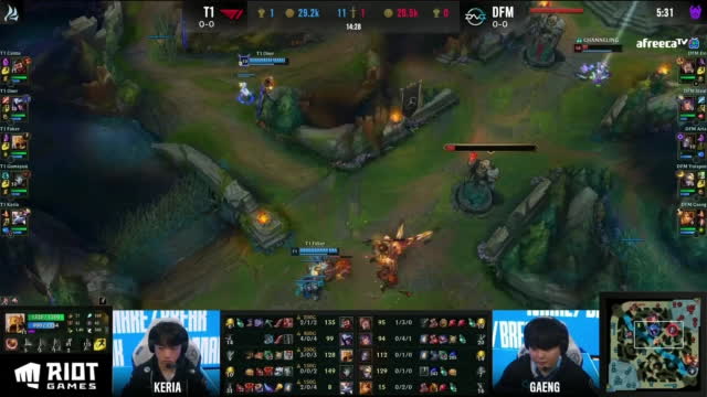 [클립][T1 vs DFM] 2021 LoL 월드챔피언십 그룹 스테이지 Day 1 | SOOP VOD