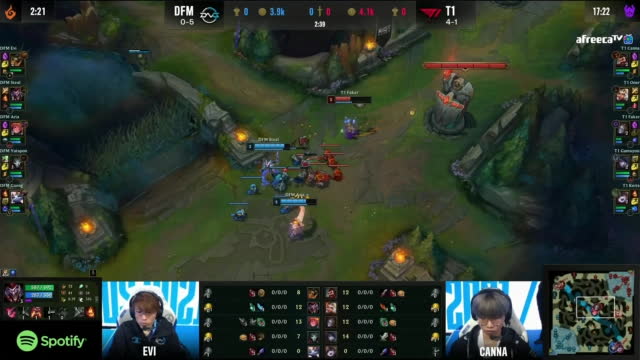 [클립][DFM vs T1] 2021 LoL 월드챔피언십 그룹 스테이지 Day 5 | SOOP VOD