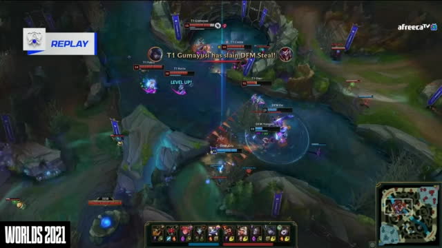 [클립][DFM vs T1] 2021 LoL 월드챔피언십 그룹 스테이지 Day 5 | SOOP VOD