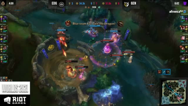 [클립][EDG vs GEN] 2021 LoL 월드챔피언십 4강 2경기 | SOOP VOD