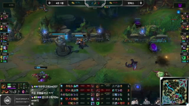 [클립]김민교x감스트 밧락스vs4프1병 GGC 8강 1경기 1set 스맵,프레이vs마린,이상호 롤 lol | SOOP VOD