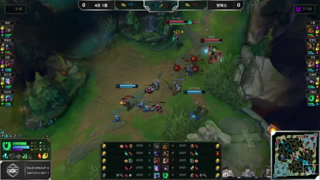[클립]김민교x감스트 밧락스vs4프1병 GGC 8강 1경기 1set 스맵,프레이vs마린,이상호 롤 lol | 아프리카TV VOD