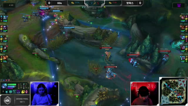 [클립]김민교x감스트x전용준x클템 GGC FINAL 1set 밧락스vs00s 스맵,준밧드,쿠로,프레이,고릴라vs트랩,나탈리,최기명 롤,lol | SOOP VOD