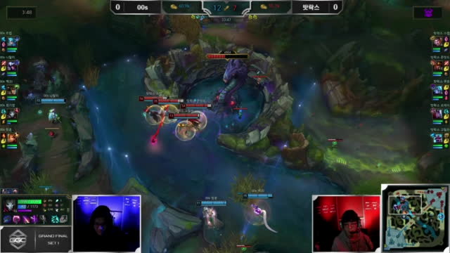[클립]김민교x감스트x전용준x클템 GGC FINAL 1set 밧락스vs00s 스맵,준밧드,쿠로,프레이,고릴라vs트랩,나탈리,최기명 롤,lol | SOOP VOD