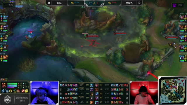 [클립]김민교x감스트x전용준x클템 GGC FINAL 1set 밧락스vs00s 스맵,준밧드,쿠로,프레이,고릴라vs트랩,나탈리,최기명 롤,lol | 아프리카TV VOD