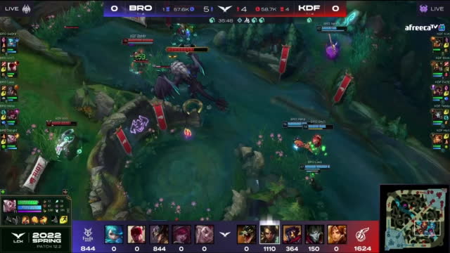 [클립][BRO vs KDF] 2022 LCK Spring Split | SOOP VOD