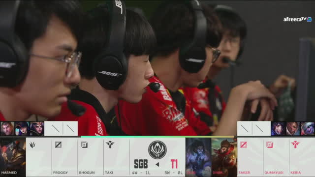 [클립][SGB vs T1] 2022 MSI 그룹 스테이지 | SOOP VOD