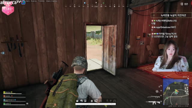 [클립][캄성여대] 러 x 늑 x 란 x 봉 / 늑살치 두번 노방종 각방 7000개 배그 배틀그라운드 | 아프리카TV VOD