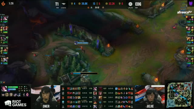 [클립][T1 vs EDG] 2022 LoL 월드챔피언십 그룹 스테이지 Day1 | SOOP VOD