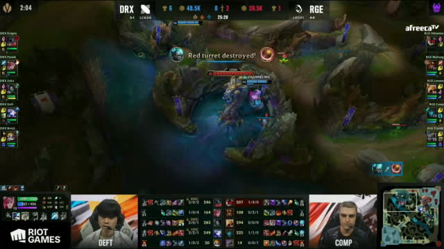 [클립][DRX vs RGE] 2022 LoL 월드챔피언십 그룹 스테이지 Day7 | SOOP VOD