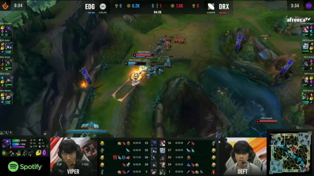 [클립][DRX vs EDG] 2022 LoL 월드챔피언십 8강 4경기 | SOOP VOD