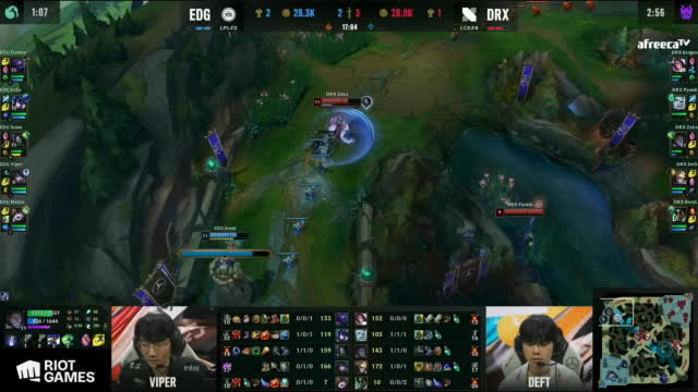 [클립][DRX vs EDG] 2022 LoL 월드챔피언십 8강 4경기 | SOOP VOD