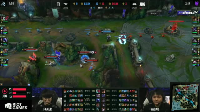 [클립][T1 vs JDG] 2경기 게임을 끝내는 교전!!! | SOOP VOD