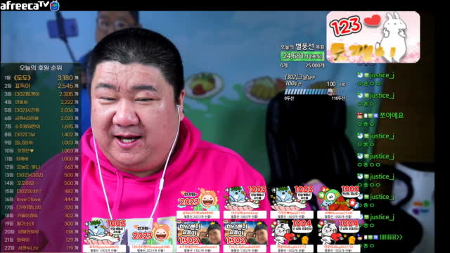 [클립] [302]엄삼용에게 별풍선 1302개 선물 | SOOP VOD