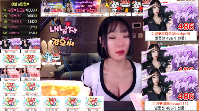 [클립] [SU]BJ수정에게 별풍선 486개 선물 | SOOP VOD