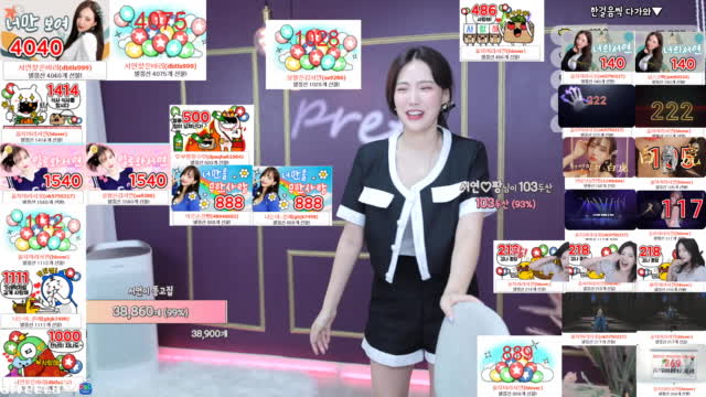 [클립] 이쁘다면서연에게 별풍선 140개 선물 | SOOP VOD