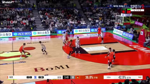 [클립][농구중립] 캐롯:삼성 KBL 프로농구 | 아프리카TV VOD