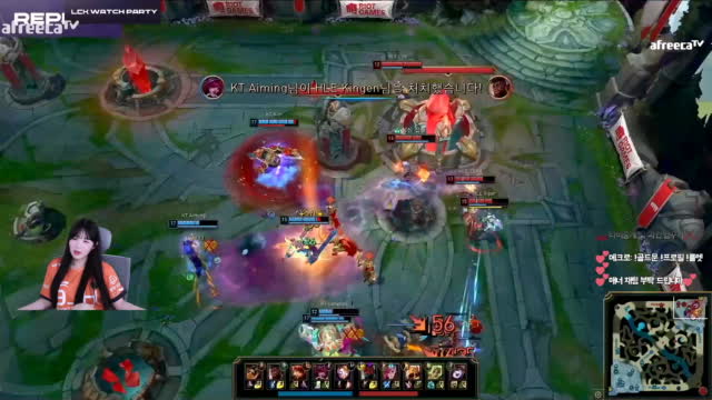 [클립]골드문 앵지 한화vsKT 중계!!! 현재 공동 4위 #LckWatchParty 한화 응원방 | SOOP VOD