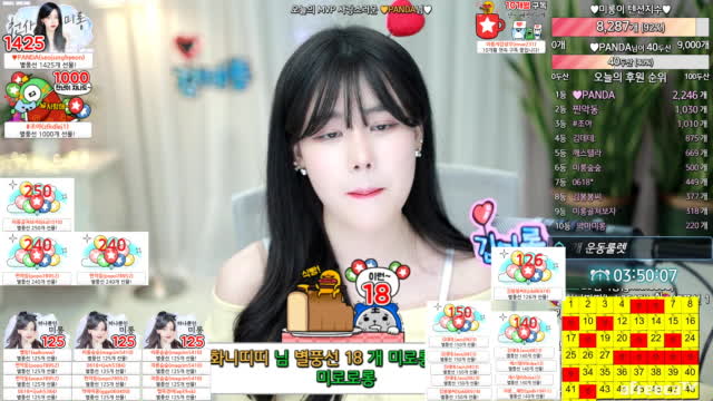 [클립] BJ김미롱에게 별풍선 125개 선물 | SOOP VOD