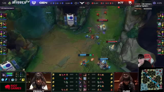 [클립]울챔스 / GEN vs KT #LCKWatchParty | 아프리카TV VOD