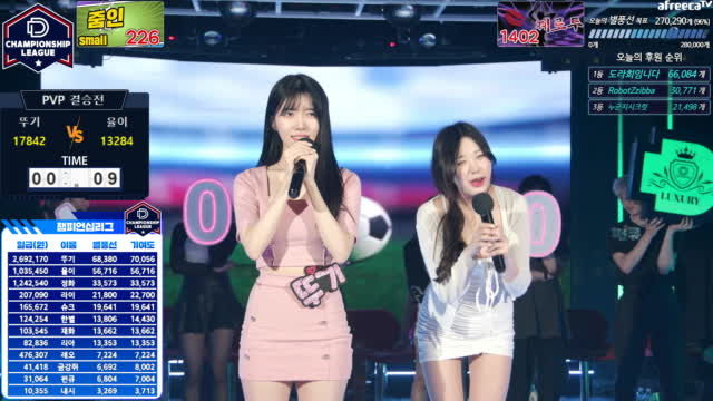 [클립] 댄동단장태우에게 별풍선 2100개 선물 | SOOP VOD