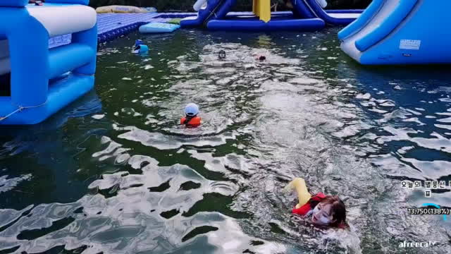 [캐치]서쫑알 빠지요물놀이편 수영대결 3등 | SOOP VOD