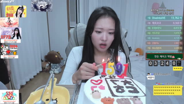 [캐치] 슈갱 철기대 합격기원 1591.... | SOOP VOD