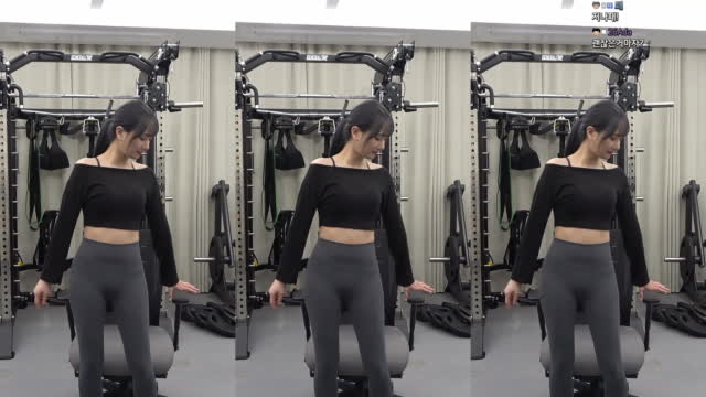 [클립]와이프 앞에서 여캠 PT 수업 (우정X4) | SOOP VOD