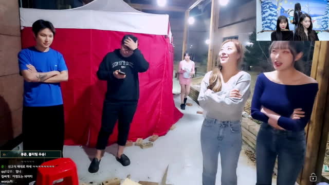 얼음물 벌칙입수 : 이채이 X 우정x4 X 장지수 | SOOP VOD