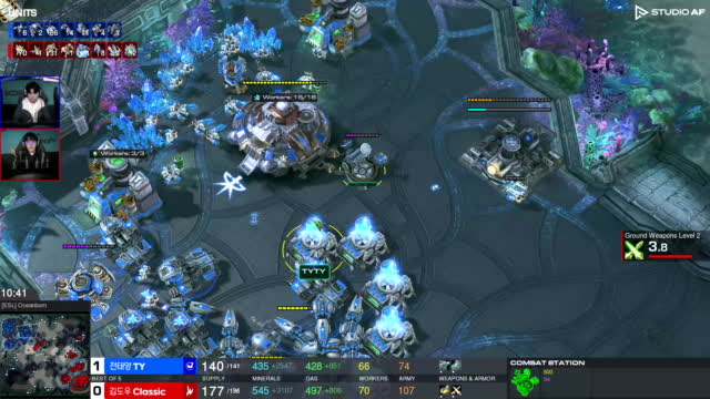 [클립]스타1 vs 스타2 슈퍼매치 [전태양 vs 김도우] (SC1 vs SC2 Super Match 1st Bo5 Game 2 ...