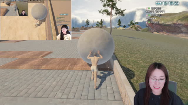 [클립]24시 세리아vs혜미 밥사기빵 돌 굴리는 게임 | SOOP VOD