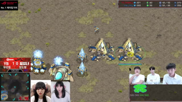 [클립]JSA)큐센JPL 플옵 준결승전 YBvs할없녀 한팀은 떨어집니다.(해설위원 라박이 김택용 시조새) | SOOP VOD