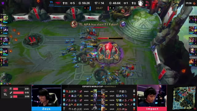 [클립][T1 vs TL] 2024 EWC: League of Legends 4강 | SOOP VOD