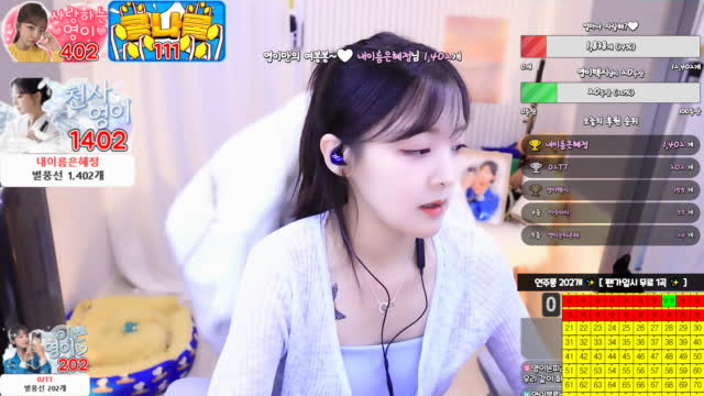 [클립] 피리부는영이에게 별풍선 1402개 선물 | SOOP VOD