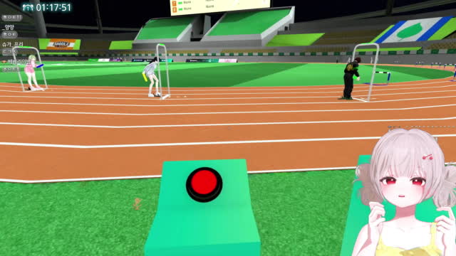 [클립]400m 장애물 이어달리기 2조 경기 중계하는 베베리 | SOOP VOD