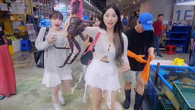 [클립][팀진우] 채소X주나X정수빈 킹크랩 첫 회식 | SOOP VOD