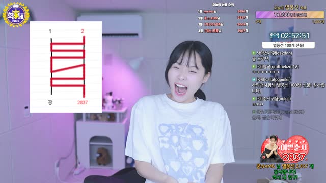 [클립] 김순지.에게 별풍선 2837개 선물 | SOOP VOD