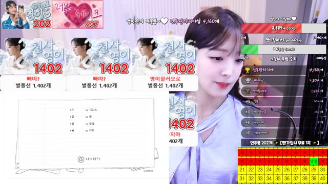 [클립] 피리부는영이에게 별풍선 1402개 선물 | SOOP VOD
