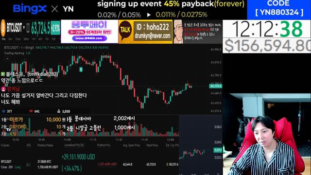 [클립]코린이용느성장기★내가 롱이라 했쥬? 트레이더용씨라고 불러주세유 10월1일대회시작!!! btc live | SOOP VOD