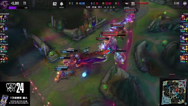 [캐치][G2 vs T1] 2024 Worlds SWISS STAGE DAY7 | SOOP VOD