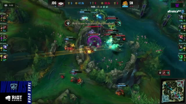 [클립][SN vs JDG] 2020 LoL 월드 챔피언십 토너먼트 스테이지 8강 DAY2[스킨 드롭스 중] | SOOP VOD