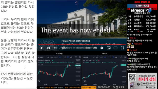 [클립]옐런 미국 경제의 미래 연설 // 파월 연준의장 FOMC [금리&대차대조표] // 비트코인 주식 해외정보 | SOOP VOD
