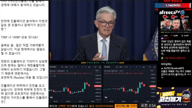 [클립]FOMC 대기중 // 금리 인상 및 전망은? 50BP? 75BP?? // 비트코인 / 코인 / 주식 | SOOP VOD