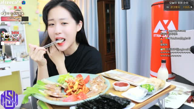 [클립]NSU 하블리 홍어 먹방....1415개있나요 | 아프리카TV VOD