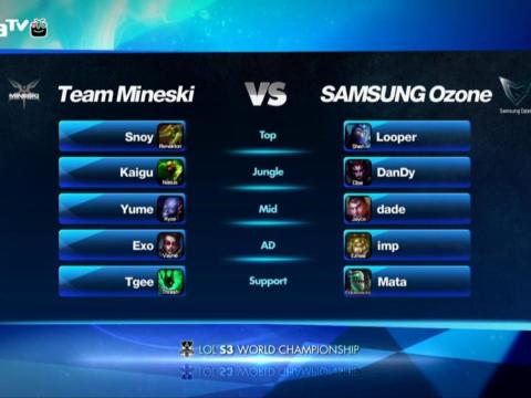 롤드컵 LOL 월드챔피언십 2013 B조 Mineski vs Samsung Ozone | SOOP VOD