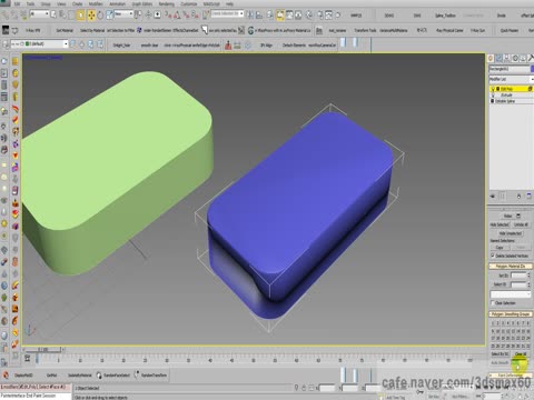 {3d맥스강좌}3dmax의box모서리가둥글게하는3dmax강좌 | SOOP VOD