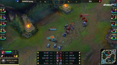 담원게이밍 vs RGA 2경기 1Set 2018 LoL Challengers Korea Spring Split | SOOP VOD