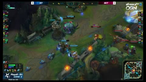[KT vs SKT] Playoff R1 3세트 2018 LoL Champions Korea Spring | SOOP VOD