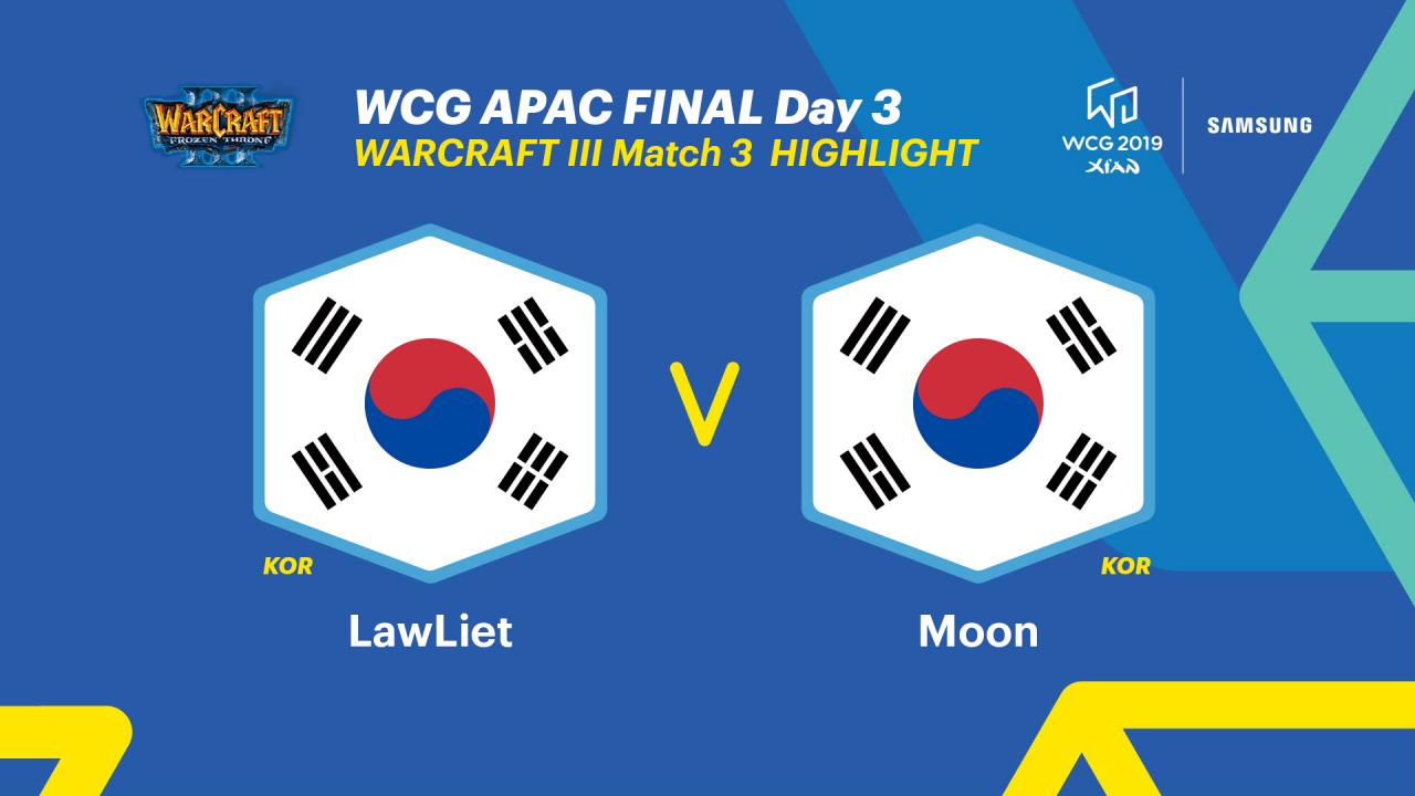 [하이라이트] LawLiet vs Moon ㅣ WCG APAC지역 결선 풀리그 3경기 | SOOP VOD